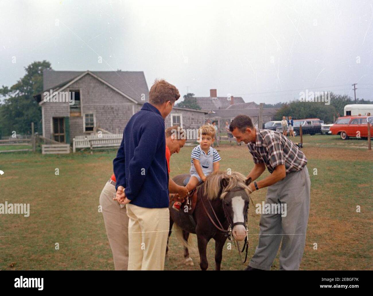 Labor Day weekend at Hyannis Port: President Kennedy watches Caroline ...