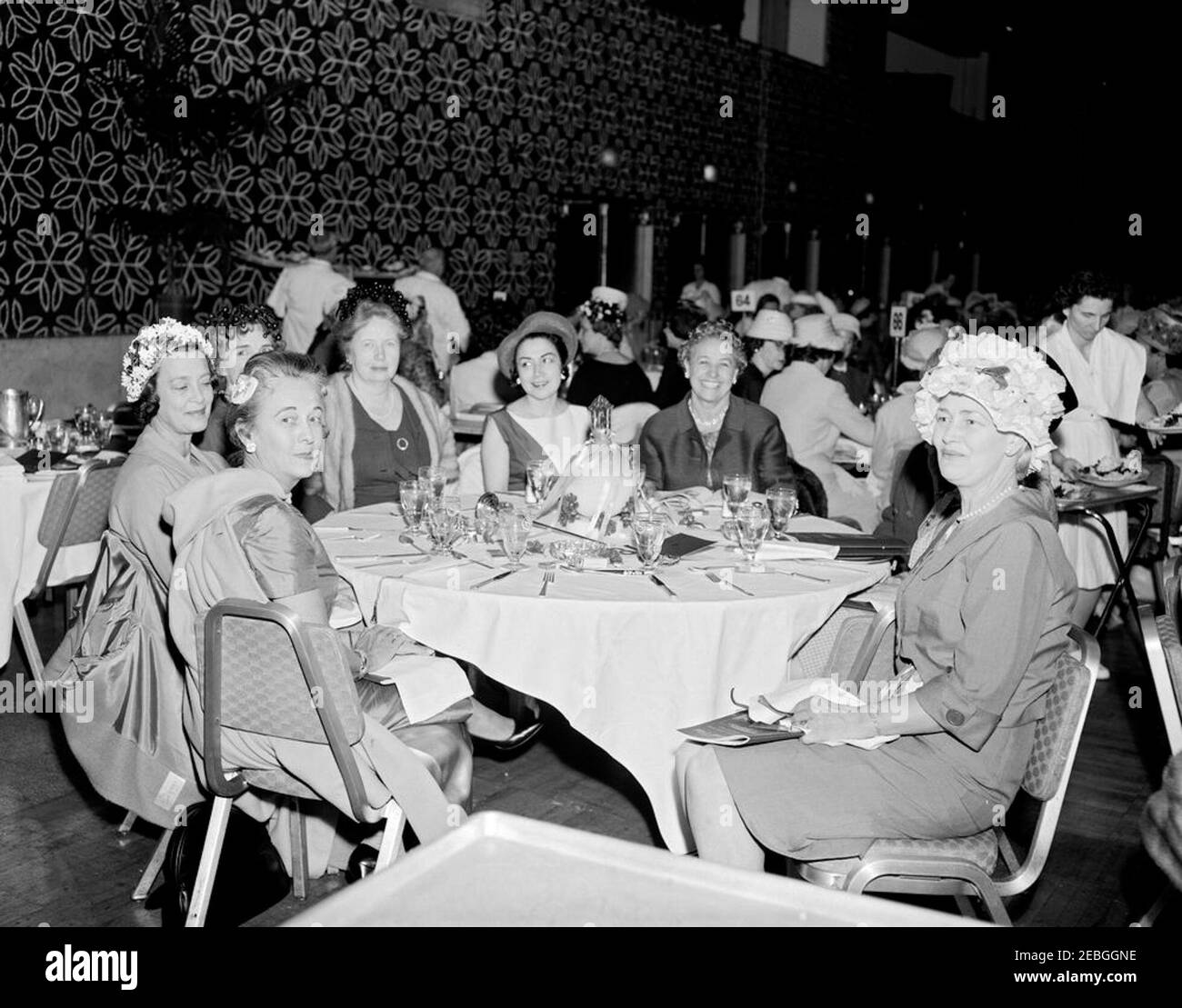 First Lady Jacqueline Kennedy (JBK) attends Congressional Club Luncheon ...