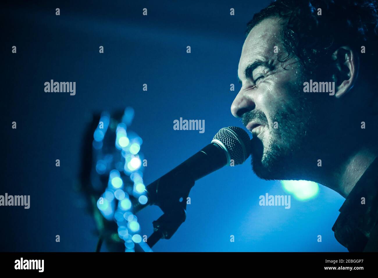 James Petralli of Bop English performing live on stage at Oslo in ...