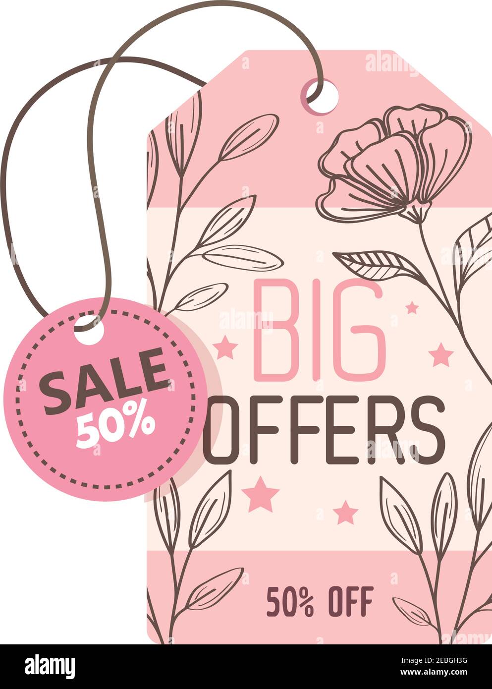 sale spring season big offer tag hanging icon Stock Vector Image & Art ...