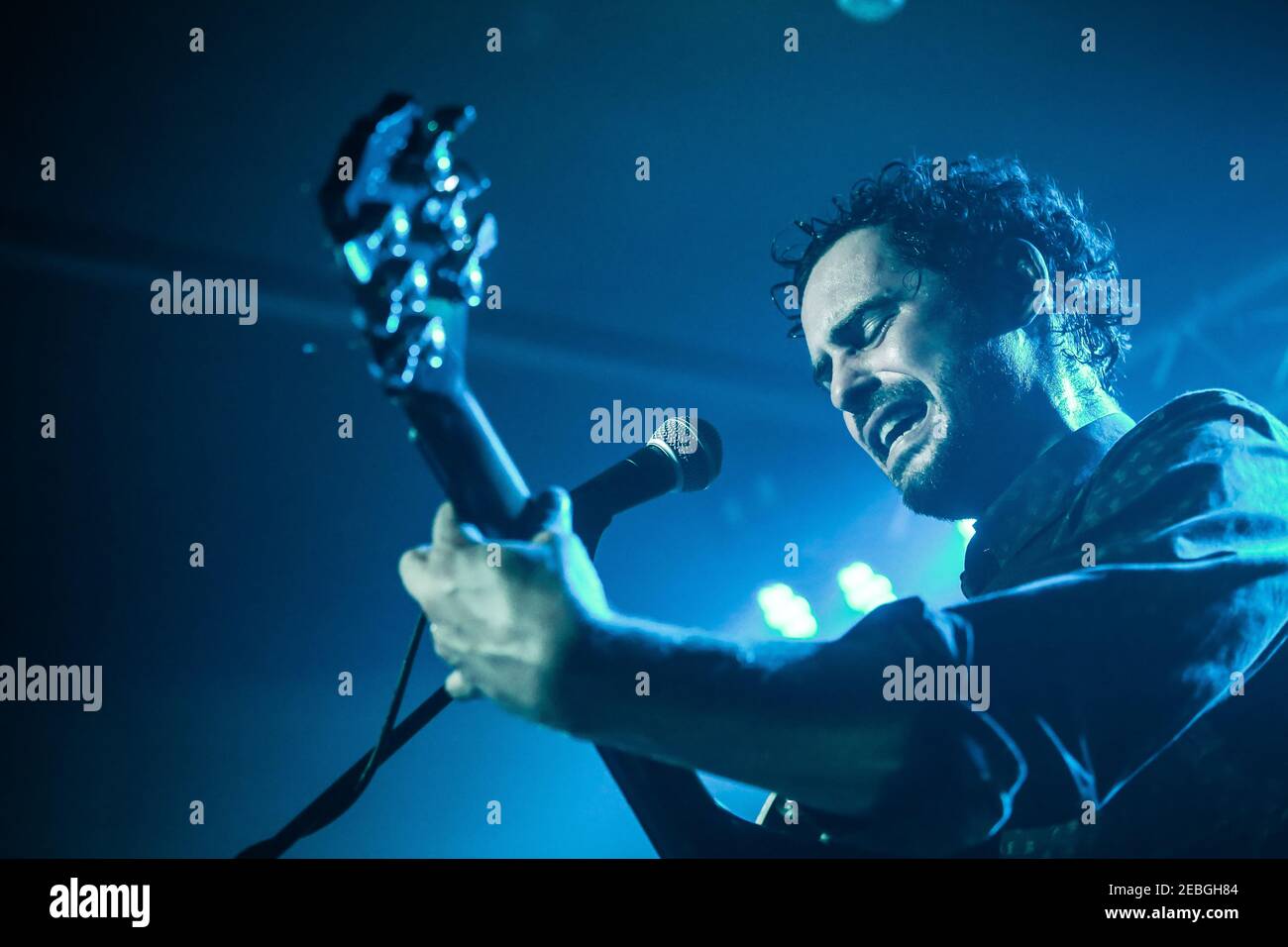 James Petralli of Bop English performing live on stage at Oslo in ...