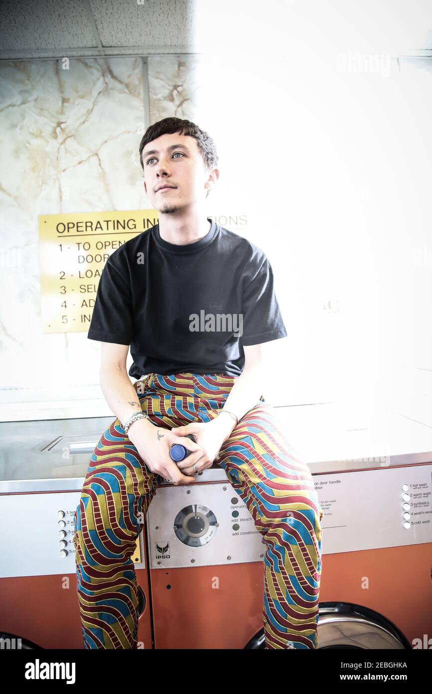 EXCLUSIVE: Alex Burty poses for photos before going on stage at Bush ...