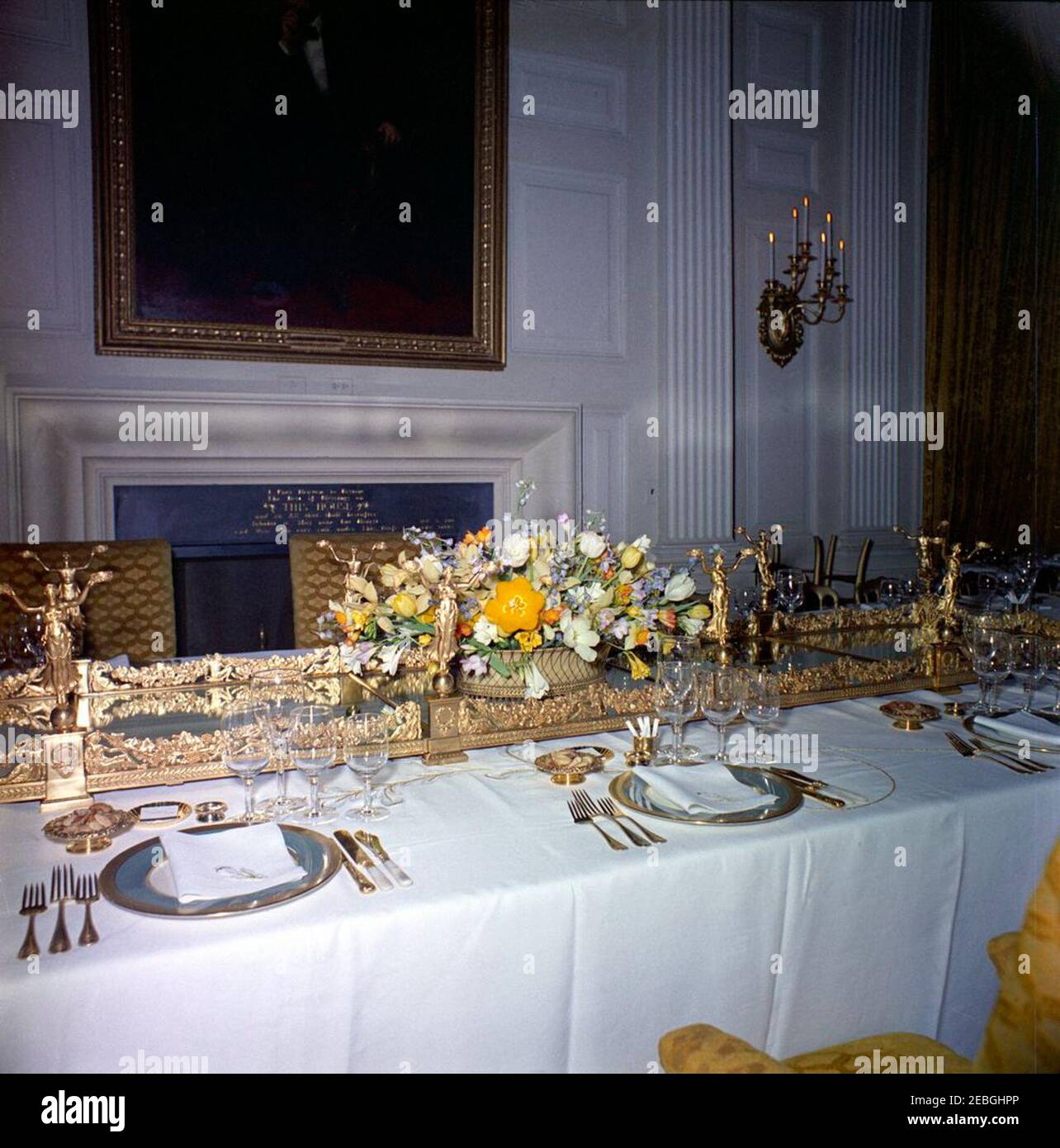 Dinner in honor of the Shah of Iran, Mohammad Reza Shah Pahlavi, 8:00PM ...