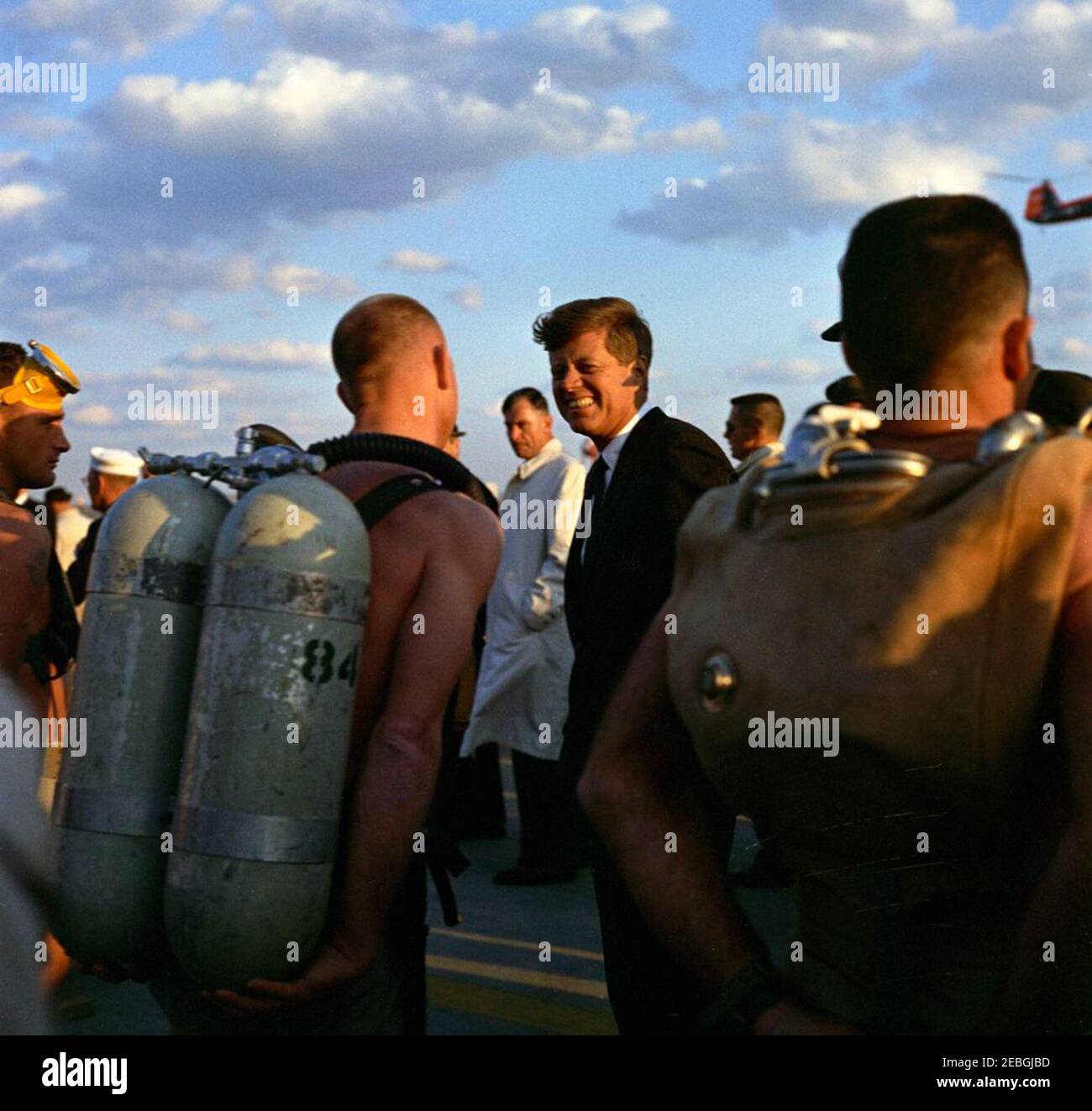 Visit to the Atlantic Fleet: President Kennedy greets SEALs, boards USS ...