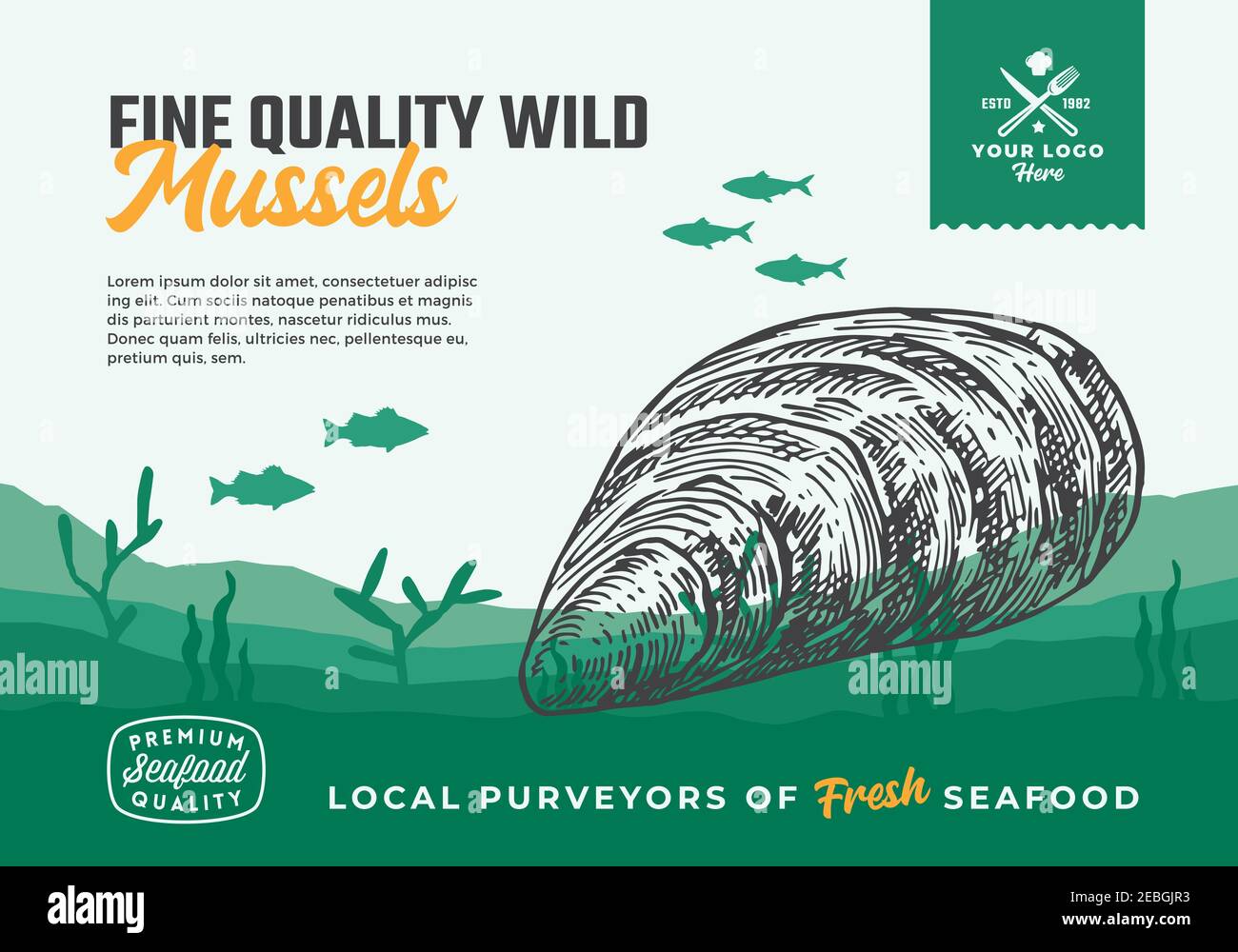 Mussel farm Stock Vector Images - Alamy