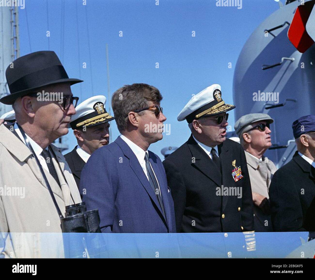 Visit to the Atlantic Fleet: President Kennedy aboard USS Northampton ...