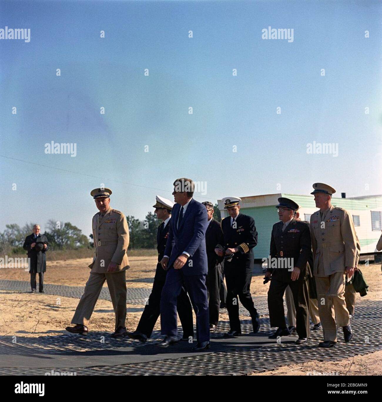 Visit to the Atlantic Fleet: President Kennedy views Marine Corps ...
