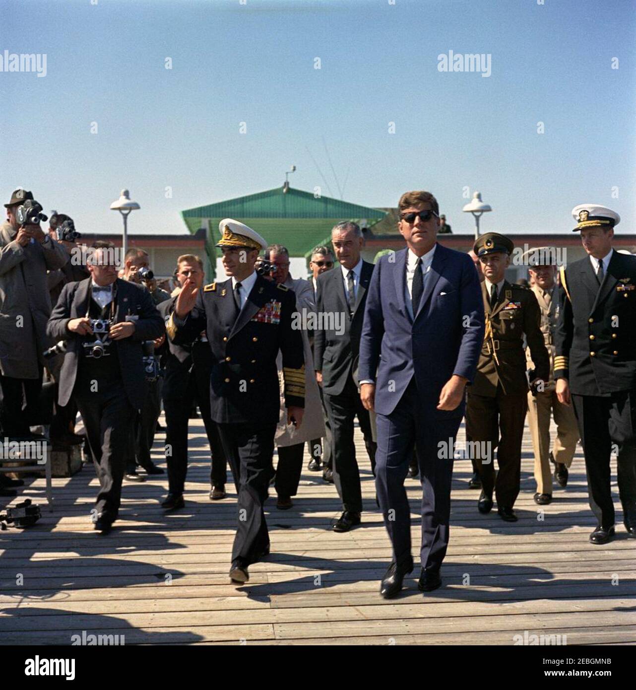 Visit to the Atlantic Fleet: President Kennedy views Marine Corps ...