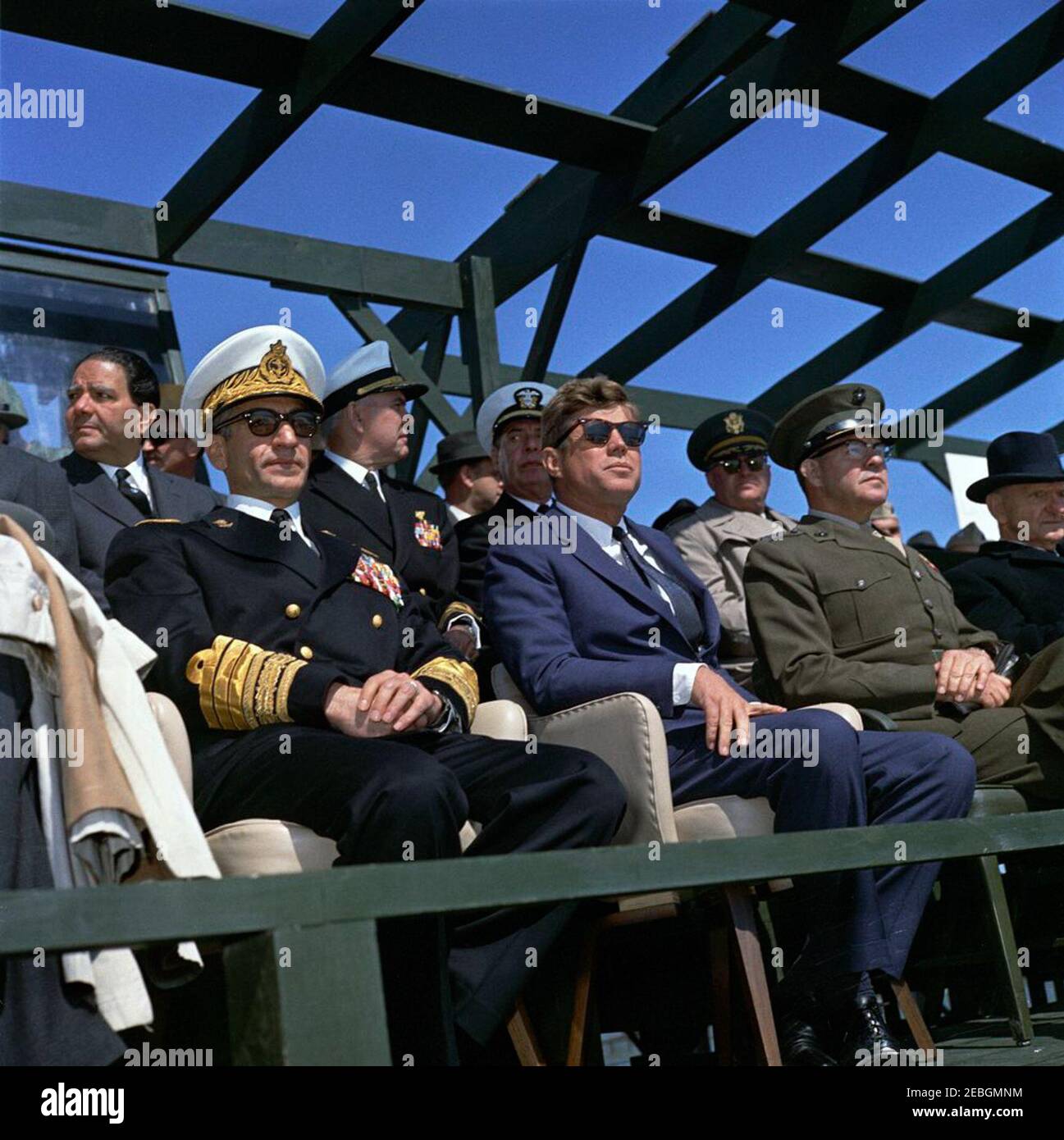 Visit to the Atlantic Fleet: President Kennedy views Marine Corps ...