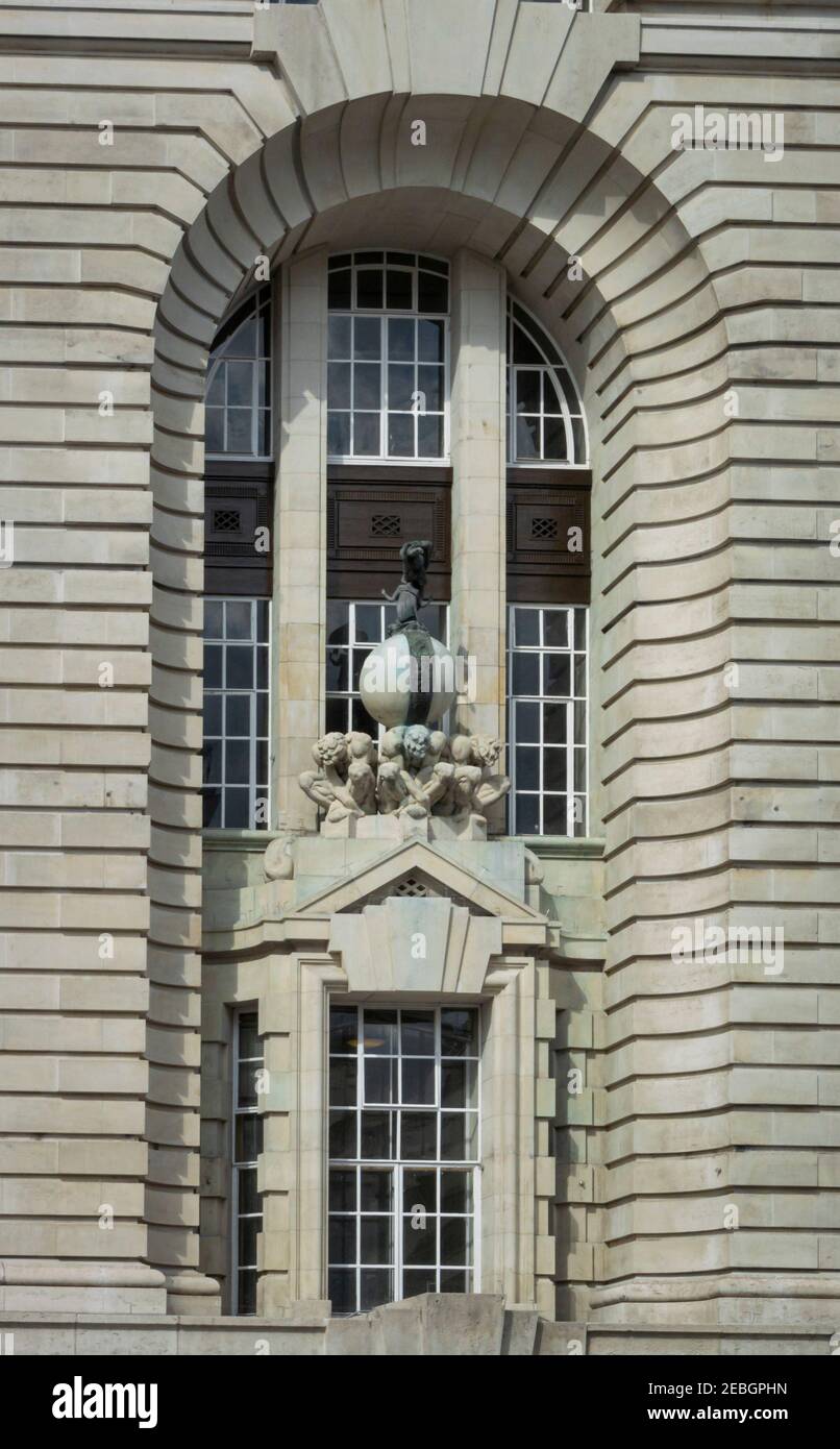 View of an ornate arched window in the city of London, UK Stock Photo ...
