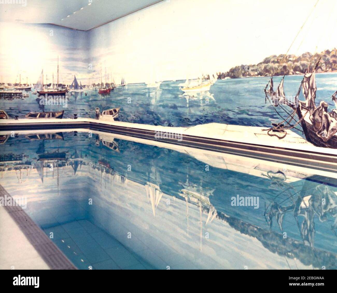 Completed White House Pool mural. View of the completed Swimming Pool ...