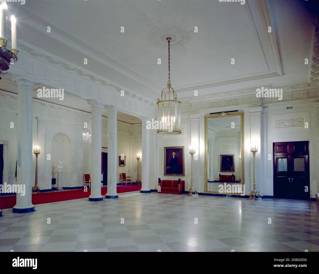 White House rooms: North Entrance Hall. View of the North Entrance Hall ...