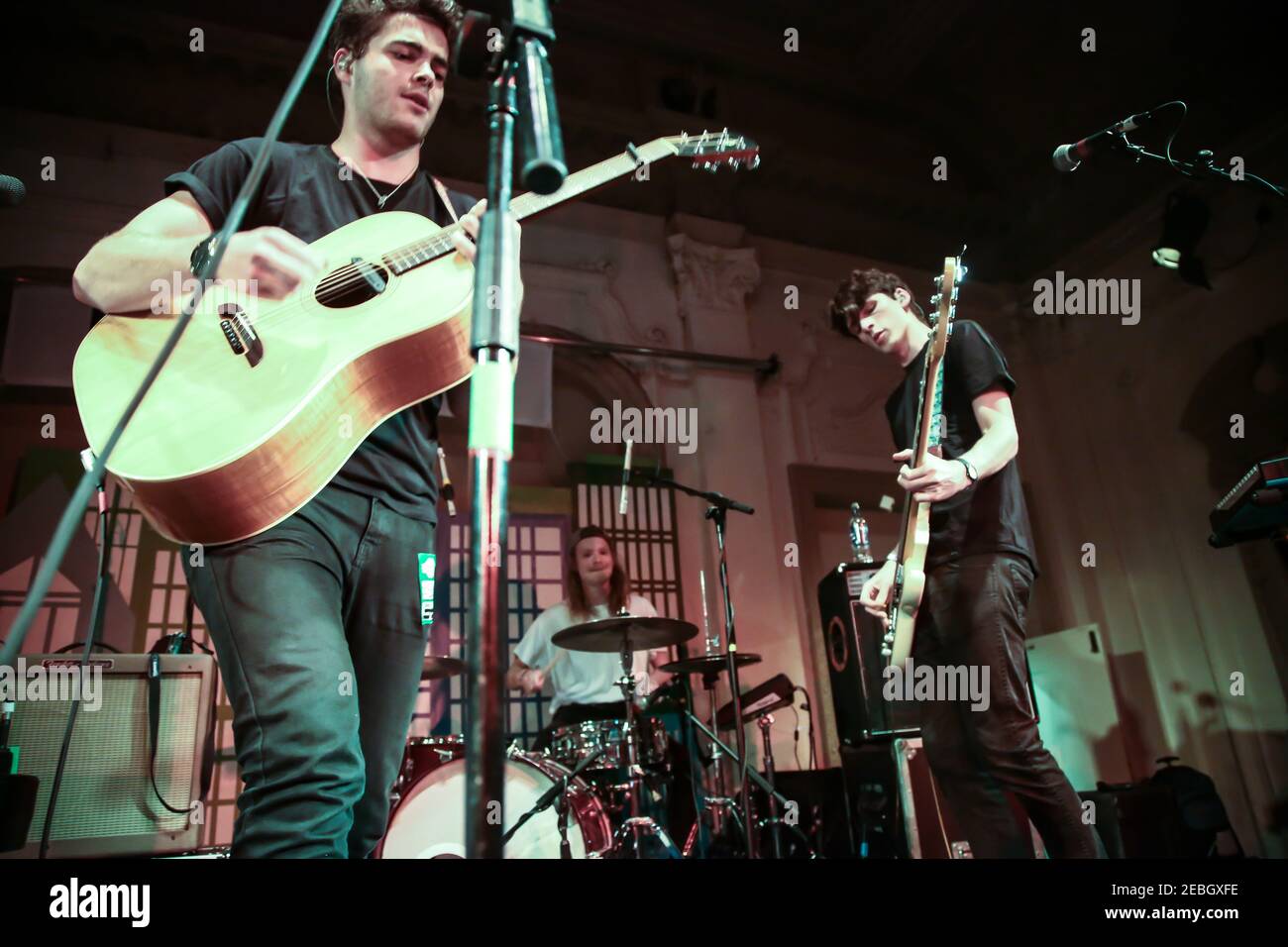 Port Isla performing on stage during the Bushstock festival at Bush ...