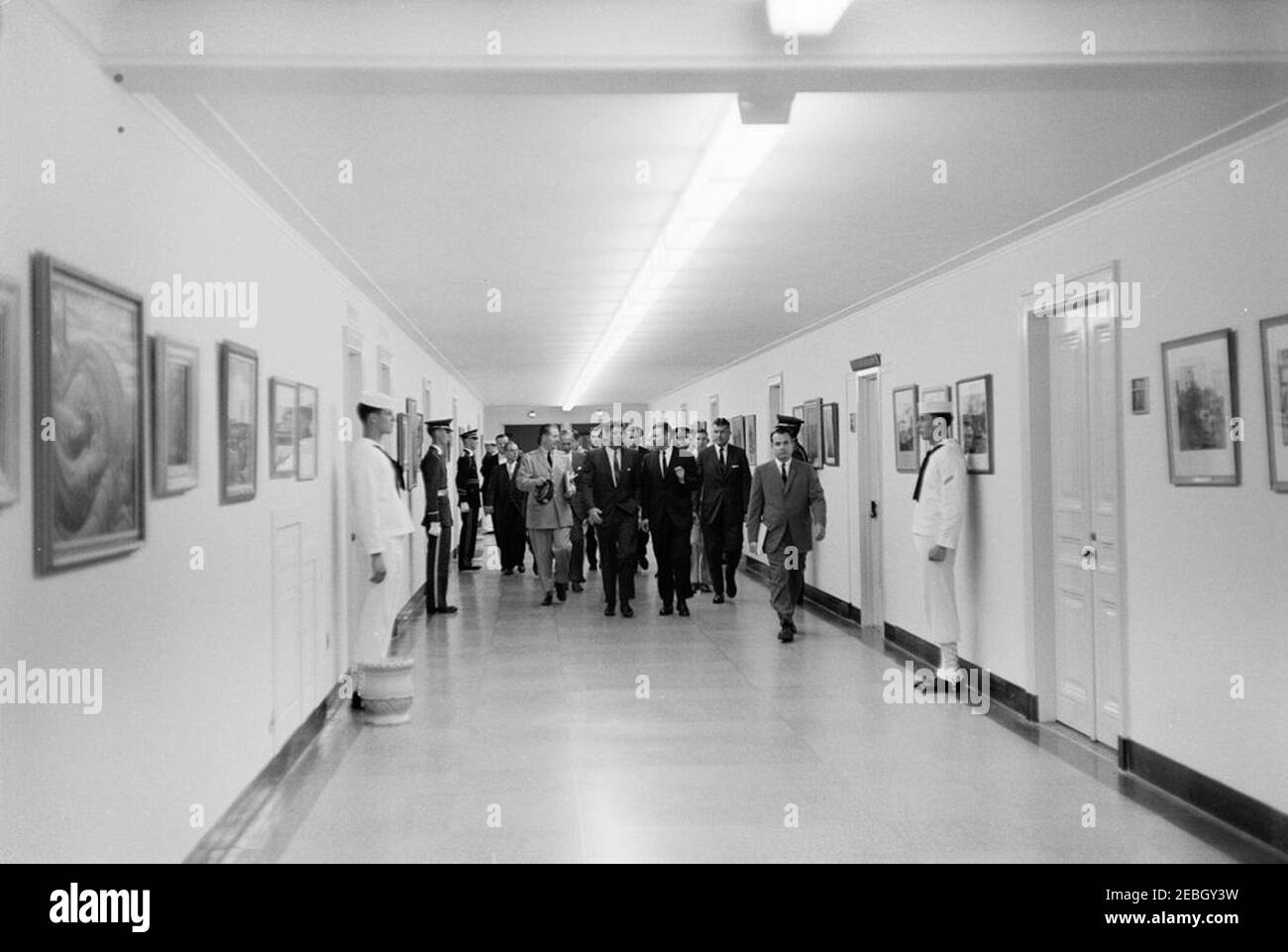 President Kennedy and Secretary of Defense Robert S. McNamara at the ...