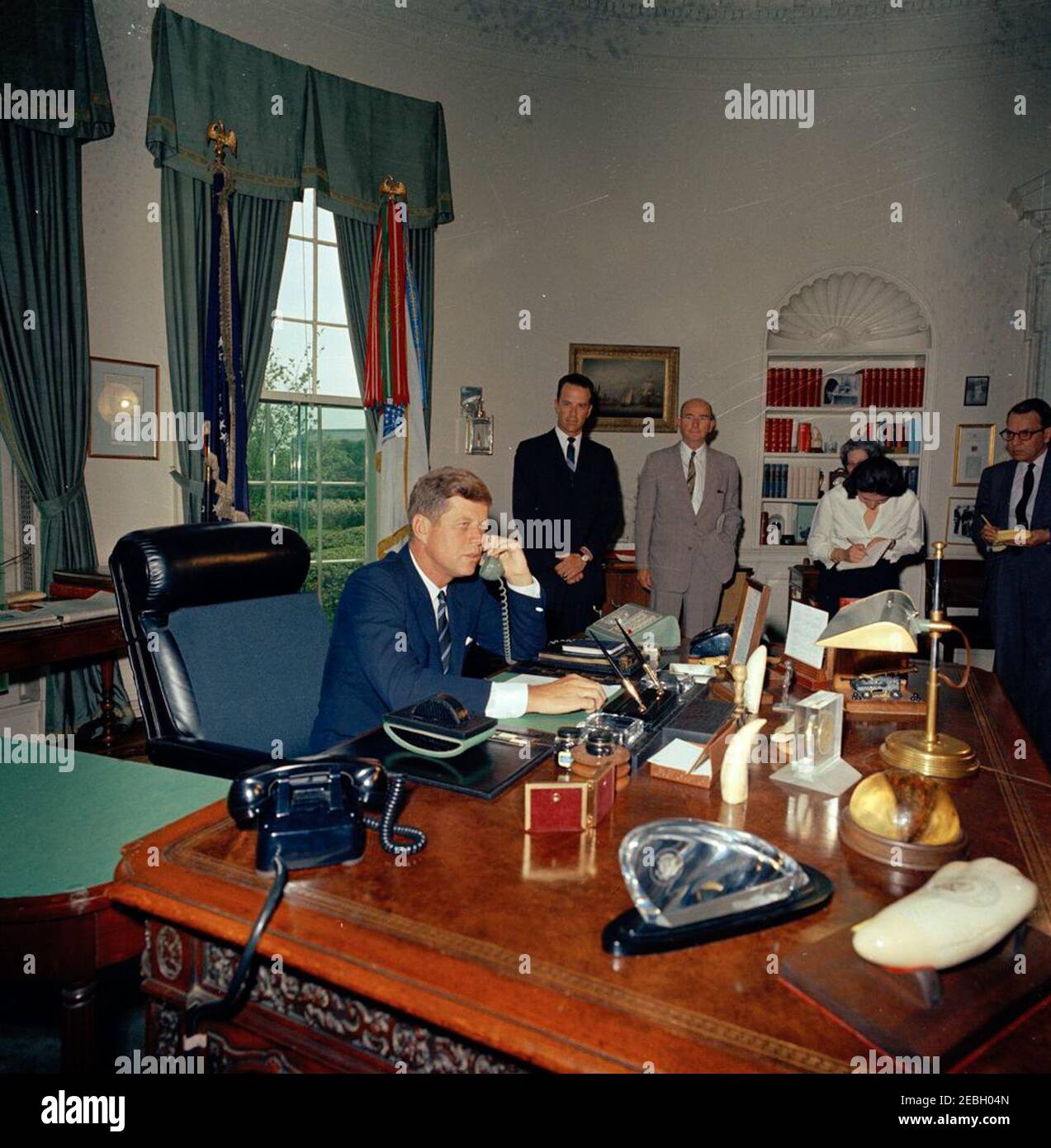 Telephone call to former President Harry S. Truman (HST) on the ...