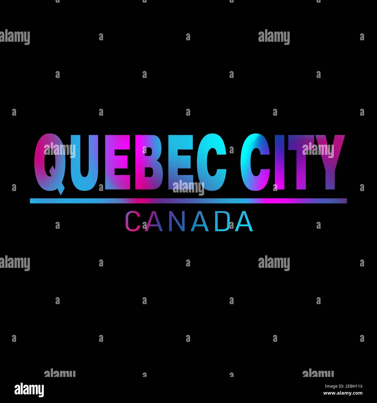 QUEBEC. Colorful typography text banner. Vector the word quebec design ...