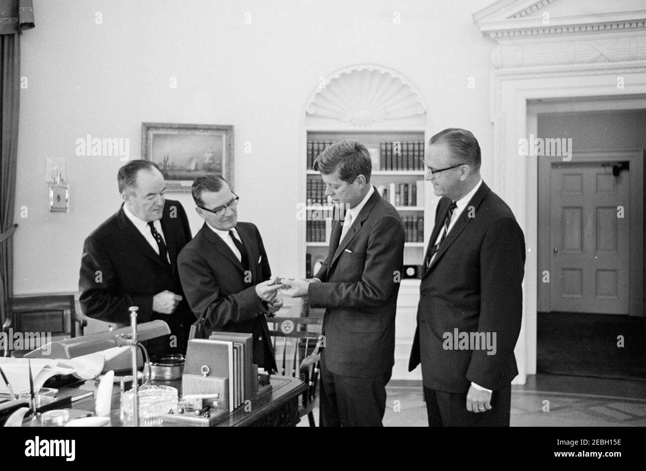 Visit of Robert J. Linney, President of Reserve Mining, Senator Hubert ...