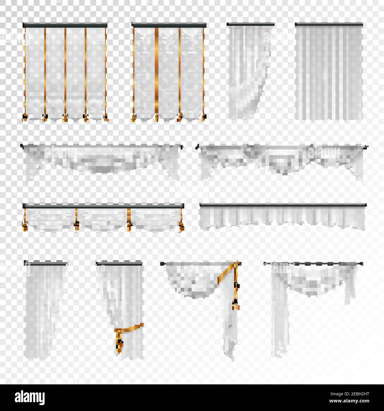 Transparent luxury curtains and draperies interior decoration design ...