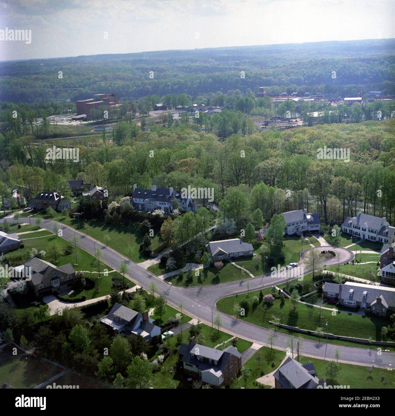 Aerial views of Washington, D.C.. Aerial view of an unidentified ...