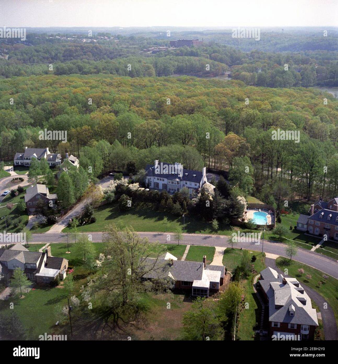 Aerial views of Washington, D.C.. Aerial view of an unidentified ...