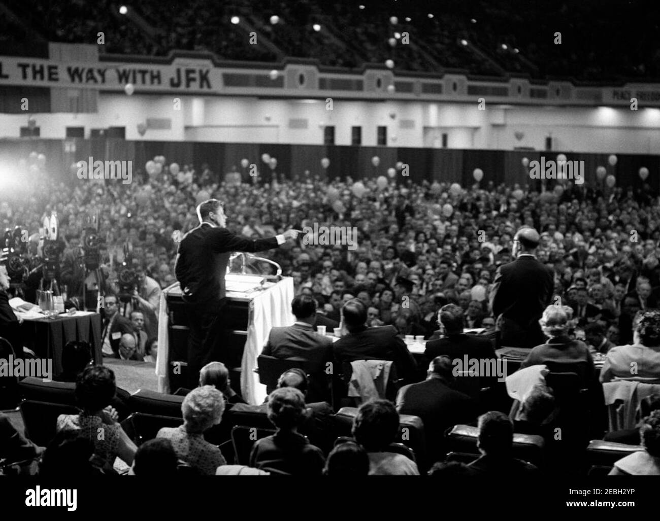 President john f kennedy speaking Black and White Stock Photos & Images ...
