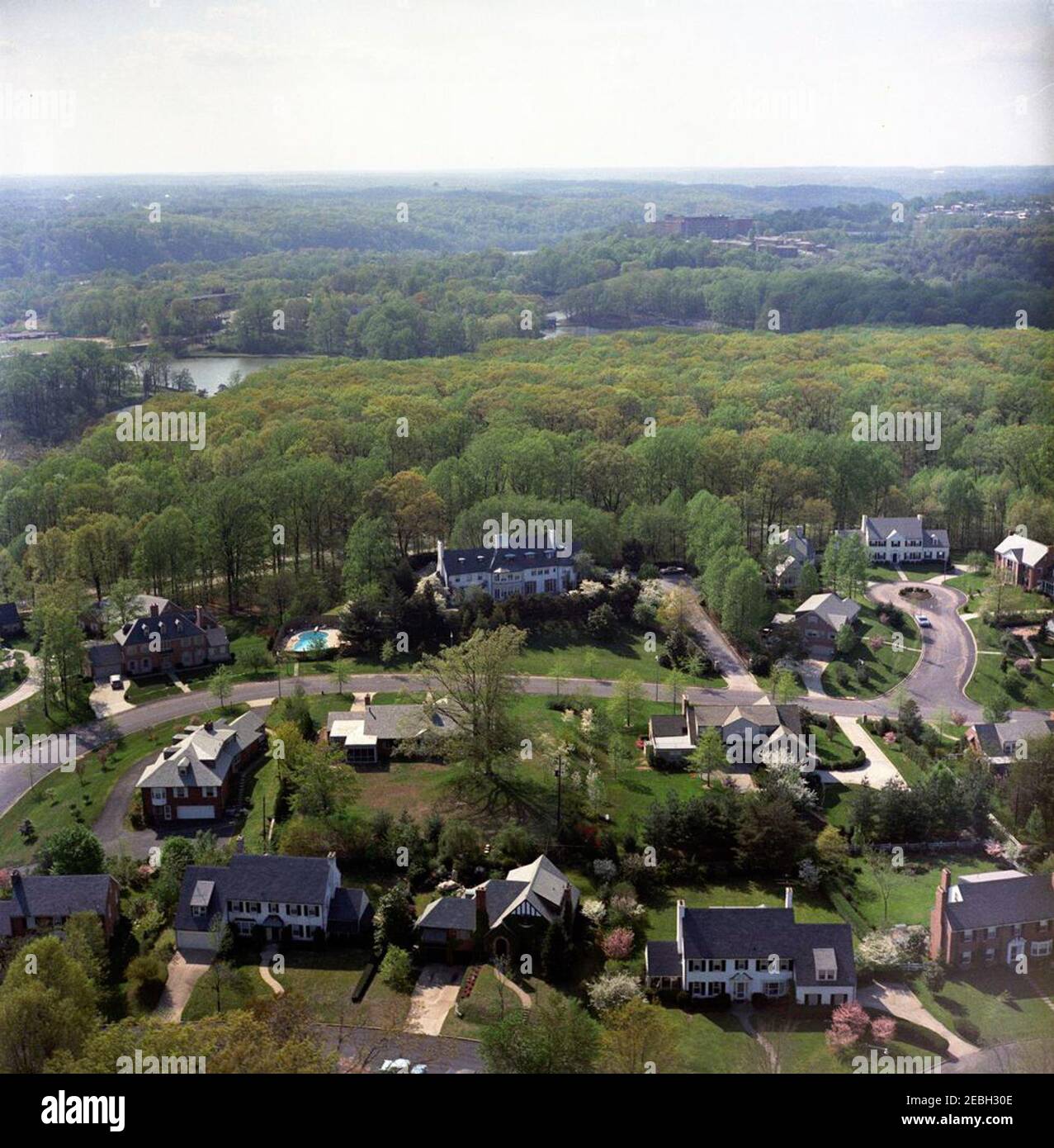 Aerial views of Washington, D.C.. Aerial view of an unidentified ...