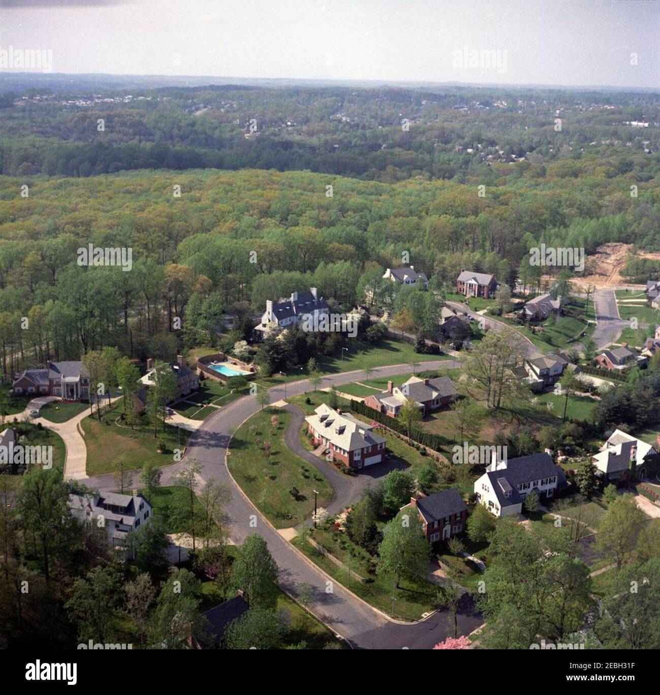 Aerial views of Washington, D.C.. Aerial view of an unidentified ...