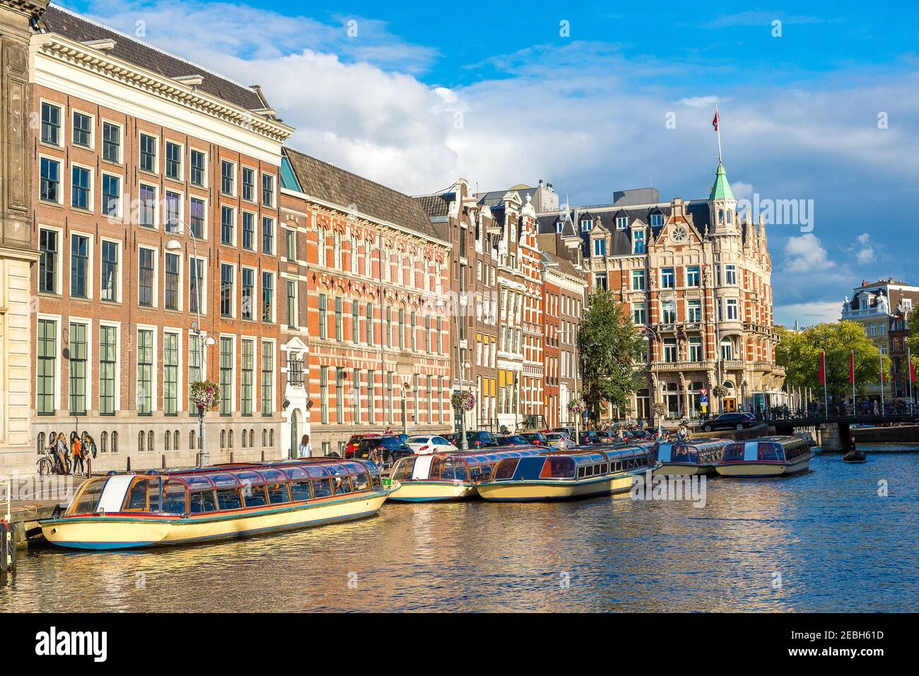 Canals of Amsterdam. Amsterdam is the capital and most populous city of the Netherlands Stock ...