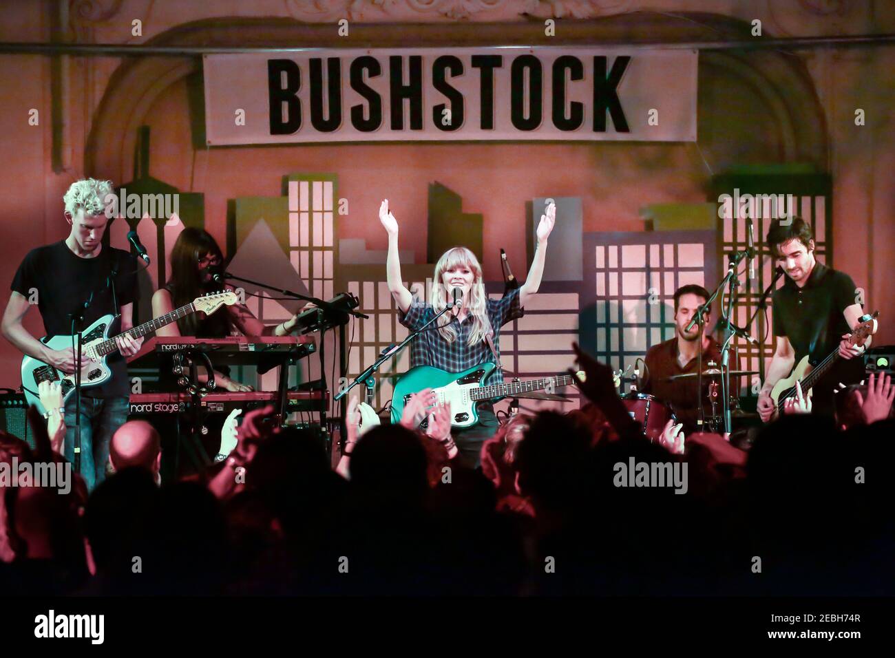 Lucy Rose performing live on stage during the Bushstock festival at ...