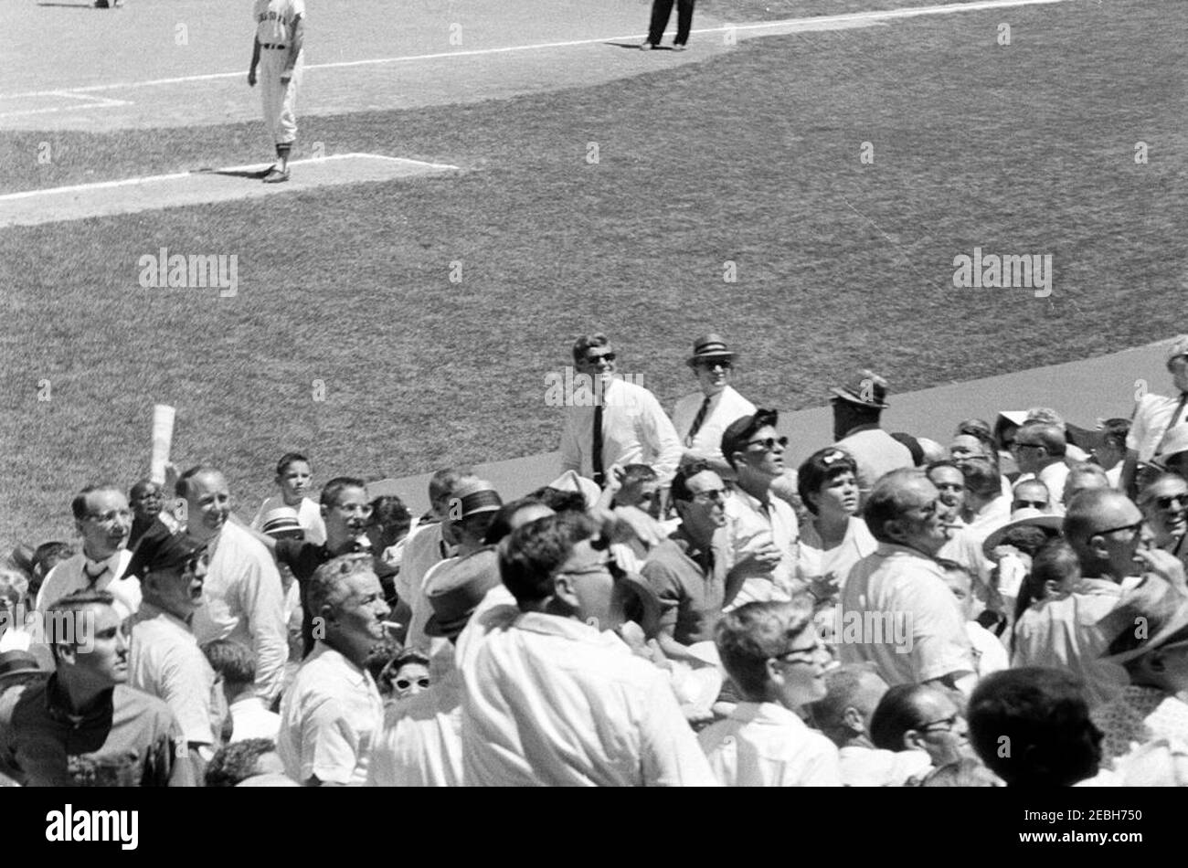 1962 All Star Baseball Game at D.C. Stadium, 12:52PM. President John F ...