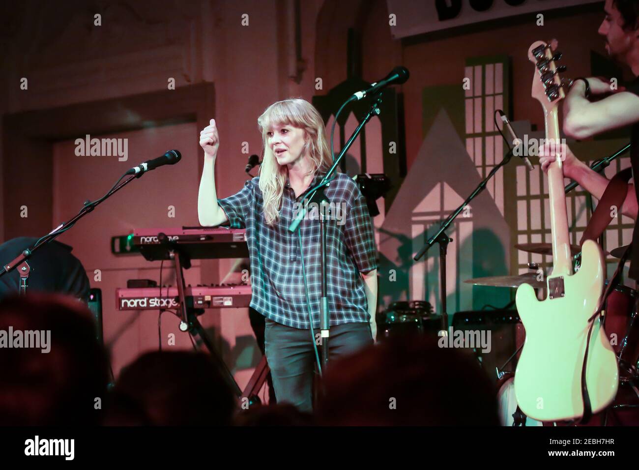 Lucy Rose performing live on stage during the Bushstock festival at ...