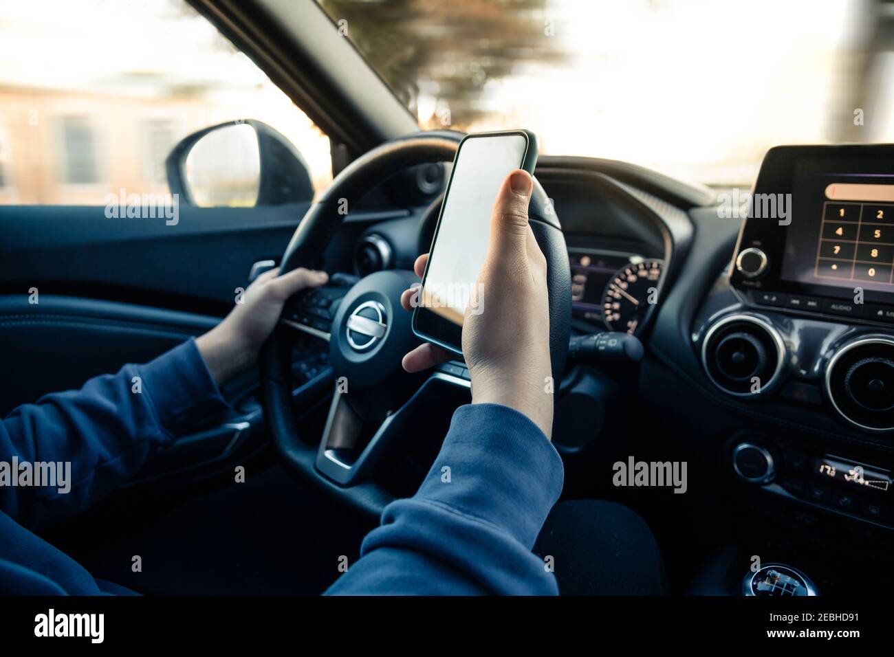 Risky smartphone behavior hi-res stock photography and images - Alamy