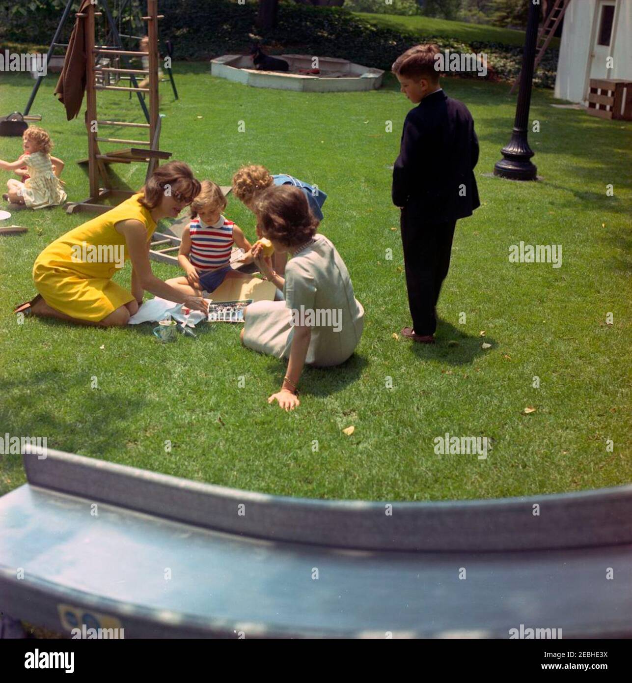 Childrenu0027s picnic on the South Lawn. First Lady Jacqueline Kennedy ...