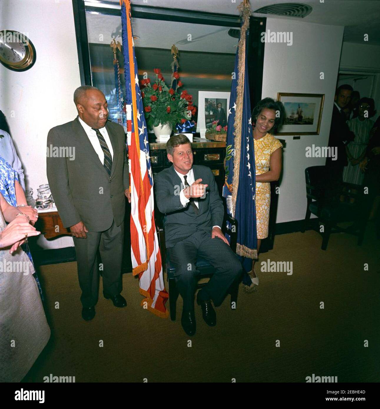 Surprise birthday party for President Kennedy, given by the White House ...