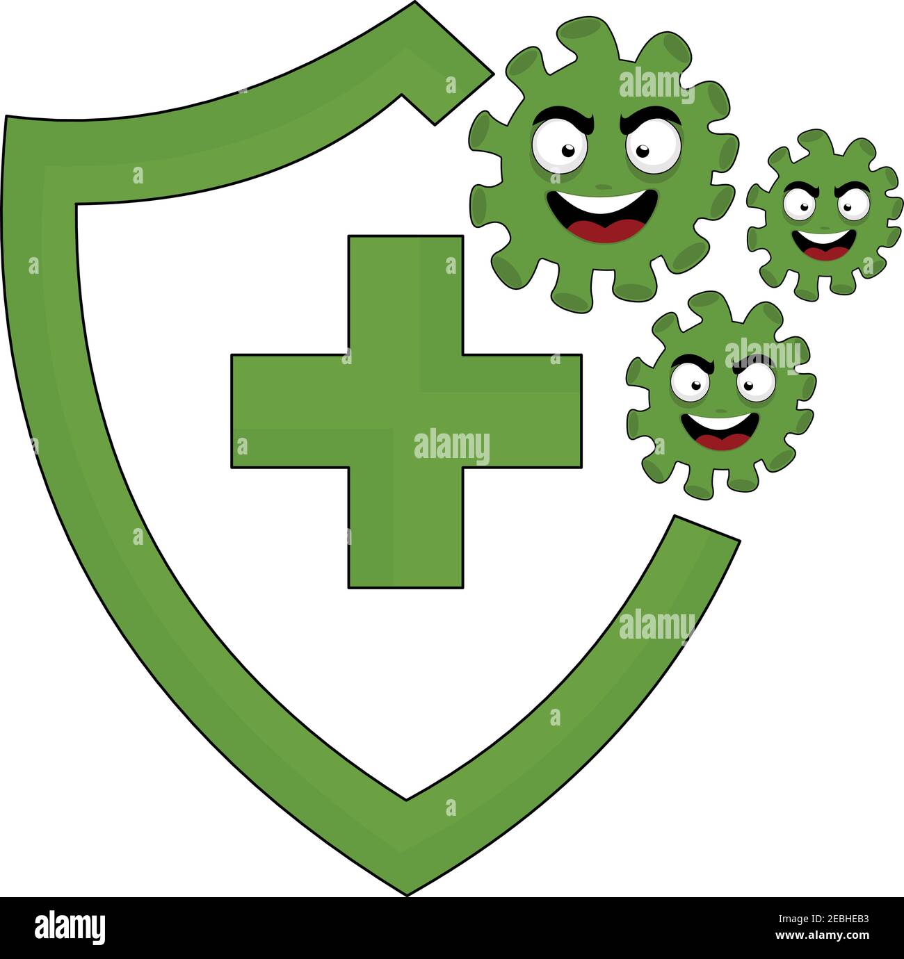 Vector illustration of shield against virus or covid-19 Stock Vector ...