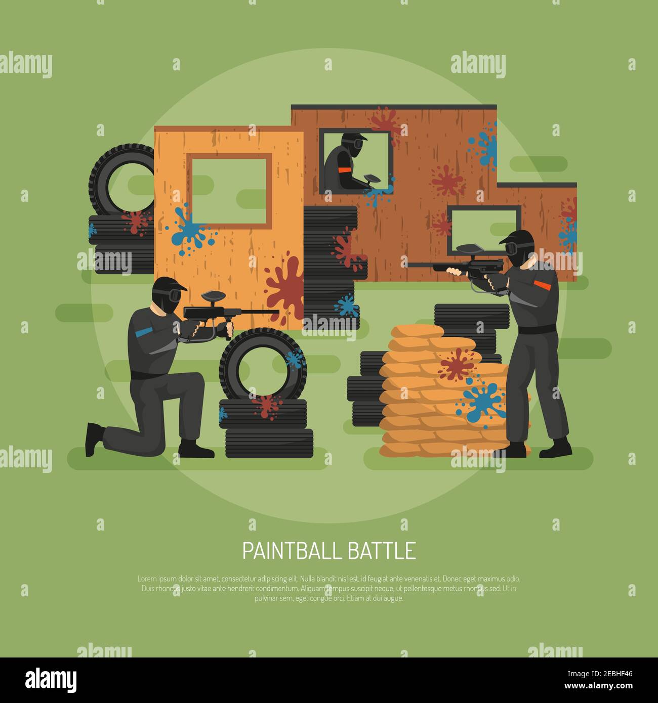 Paintball poster vector vectors hi-res stock photography and images - Alamy