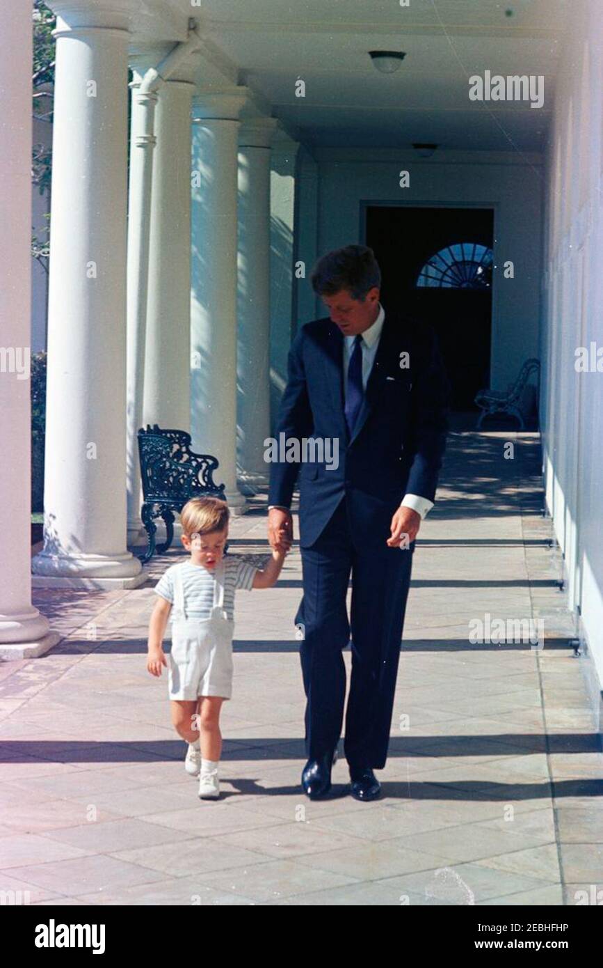 President Kennedy with John F. Kennedy, Jr. (JFK, Jr.). President John ...