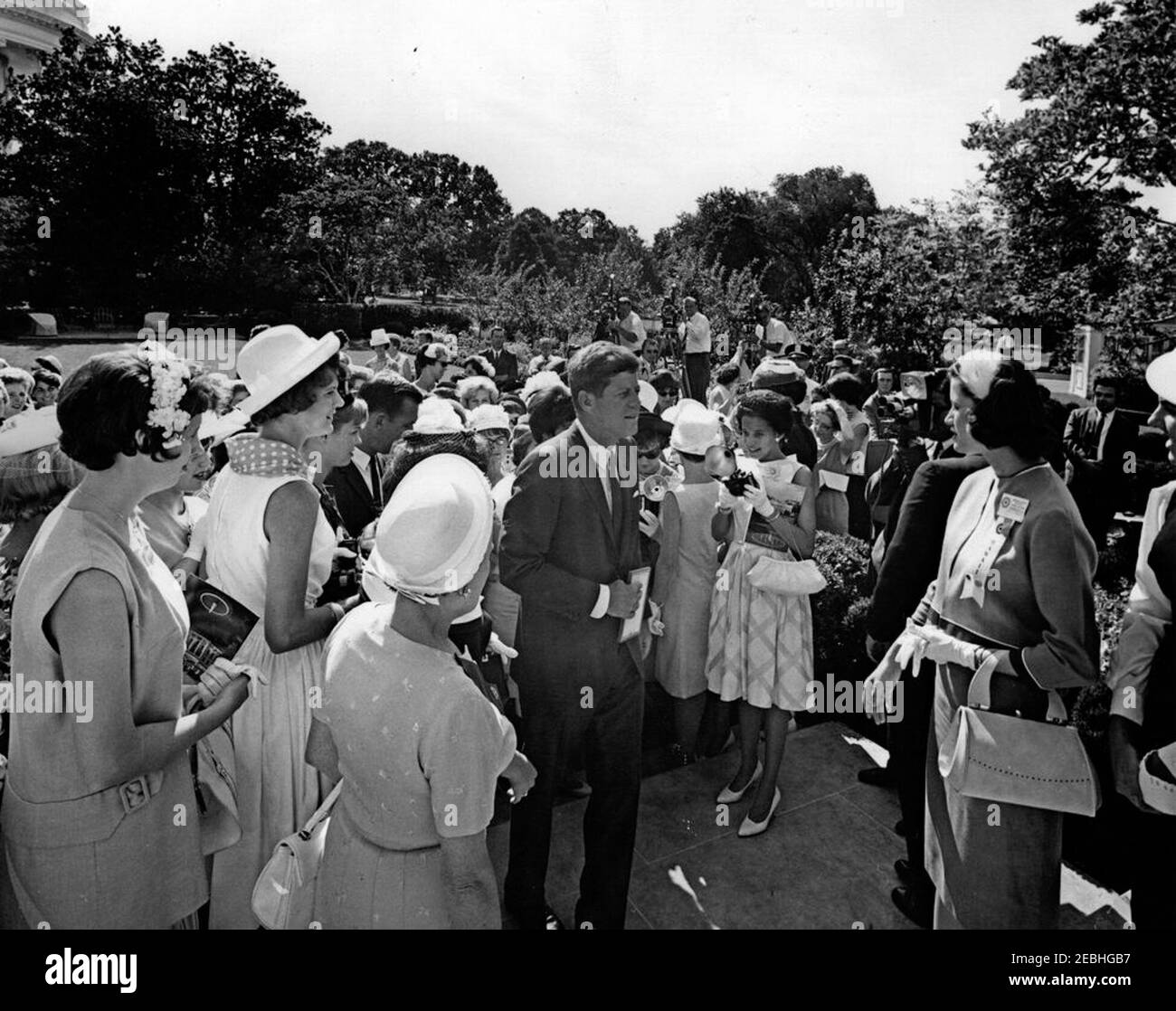 Visit of delegates to Girls Nation, 9:46AM. President John F. Kennedy ...