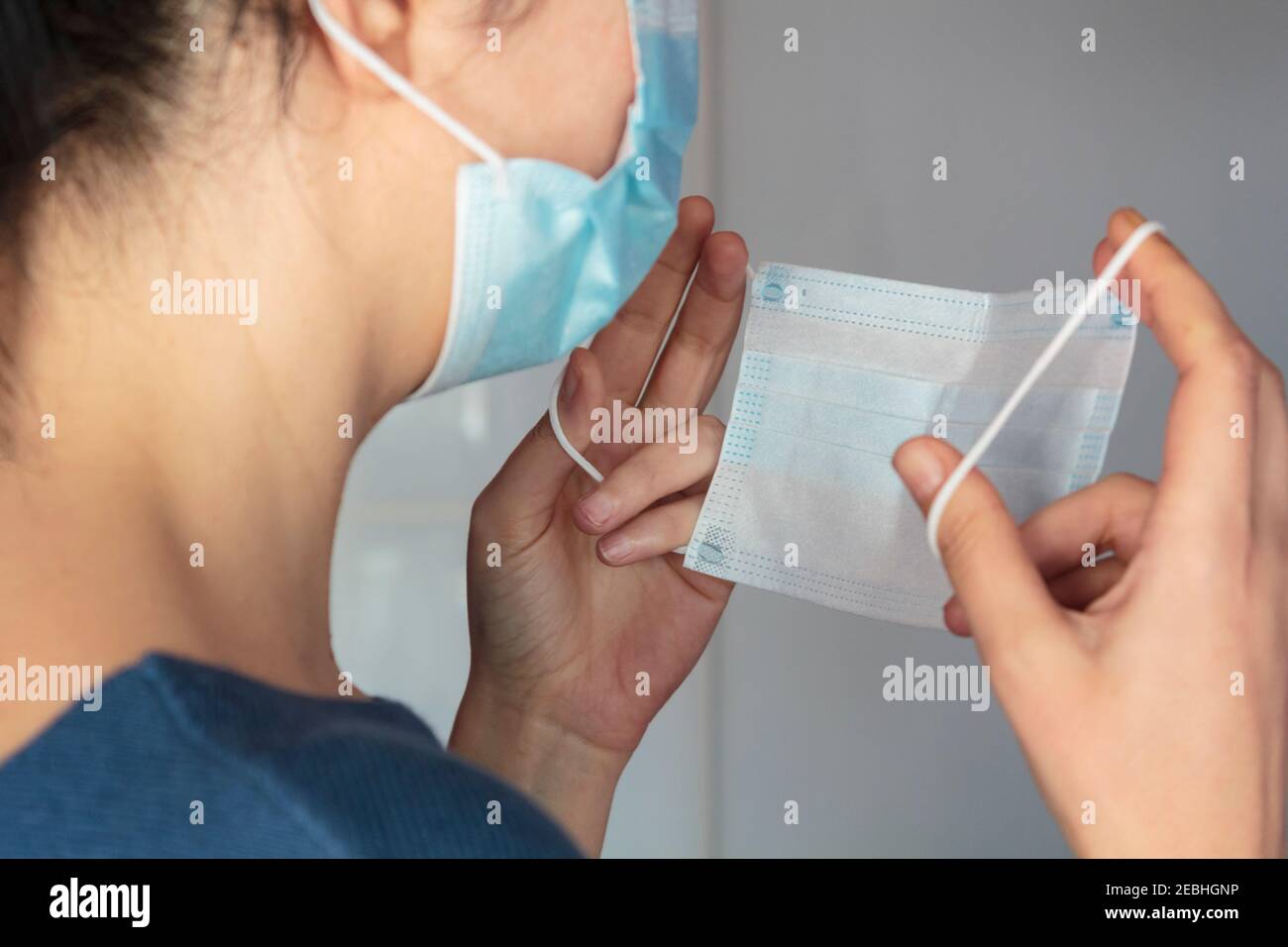 Double protective face masks hi-res stock photography and images - Alamy