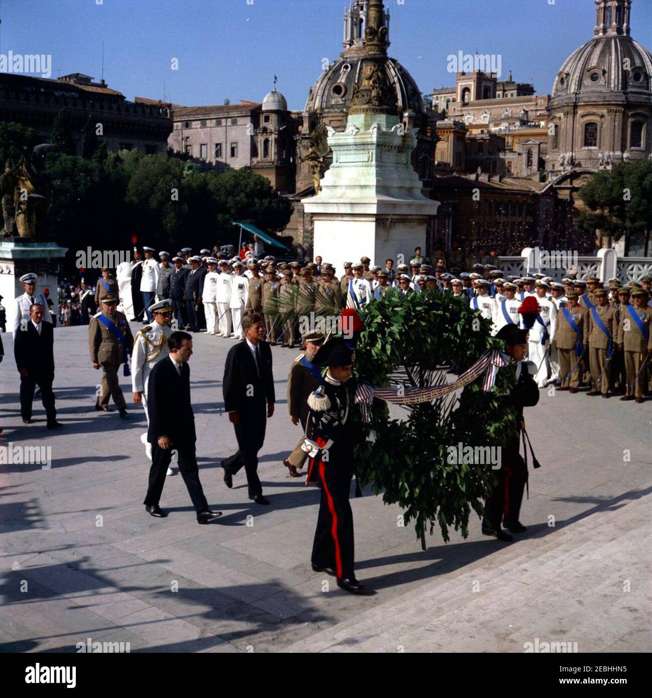 Trip to Europe: Italy, Rome: President Kennedy at the Tomb of the ...