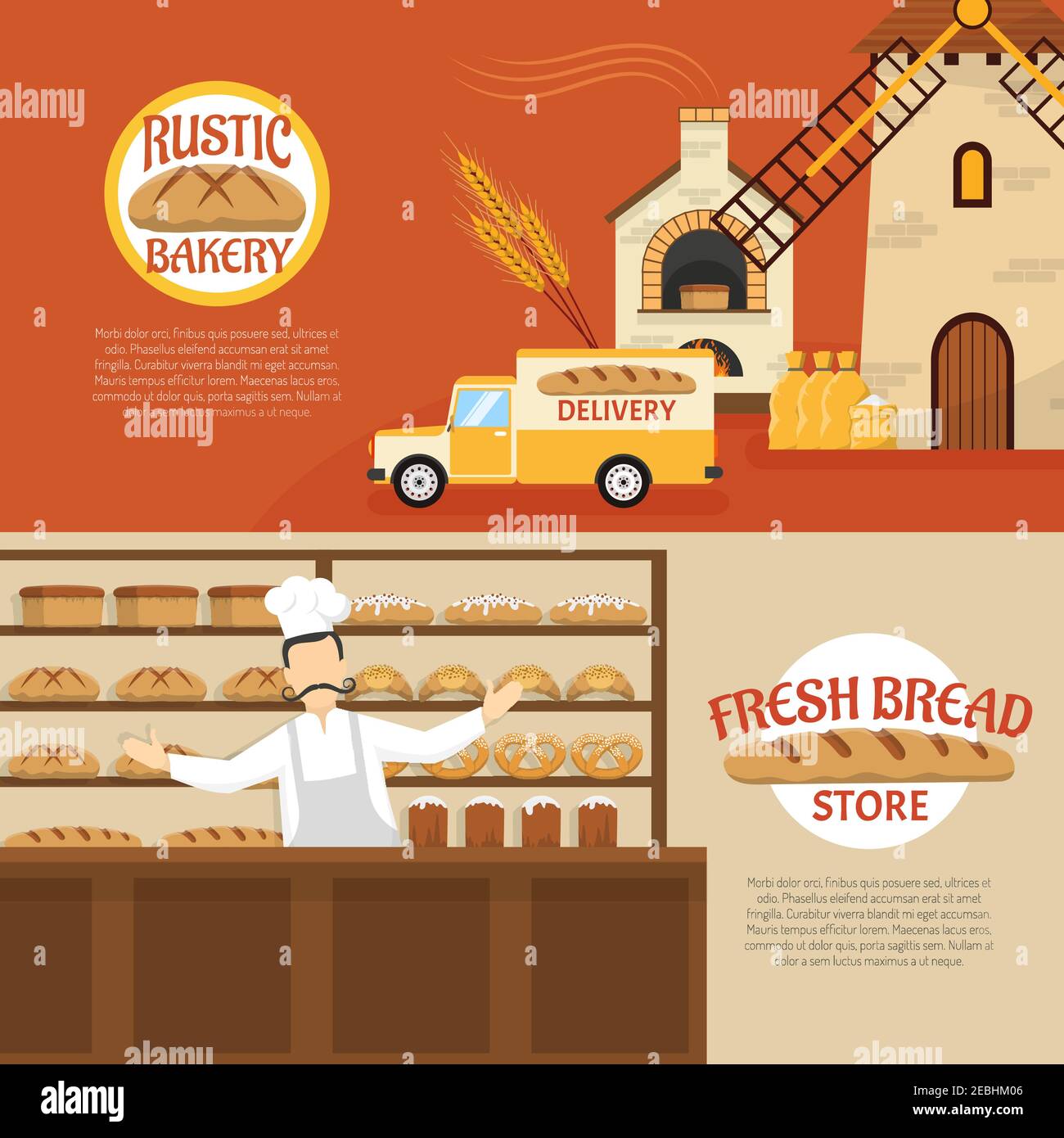 Rustic loaf Stock Vector Images - Alamy