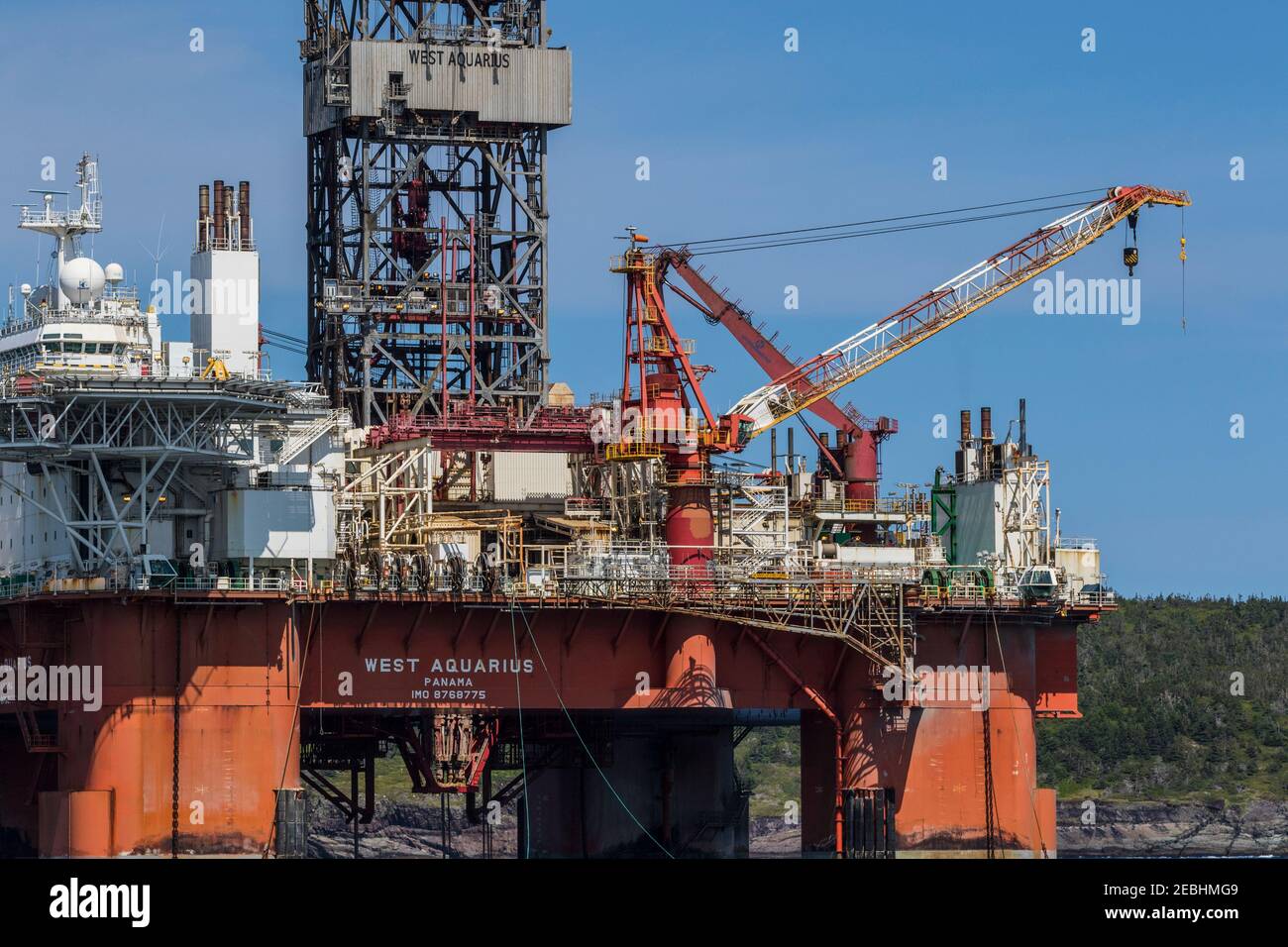 West Aquarius, Oil platform, Bay Bulls, Newfoundland, Canada Stock ...