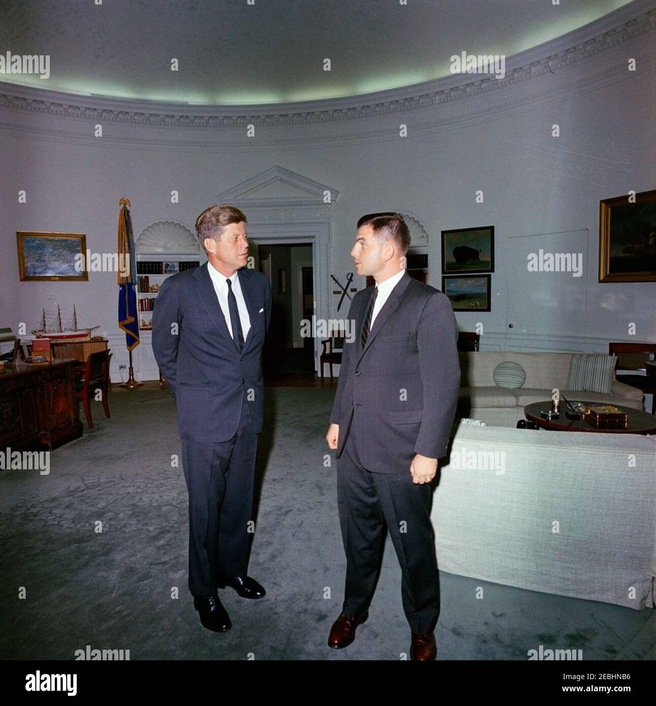 Visit of Secret Service Agent Edward Morey. President John F. Kennedy ...