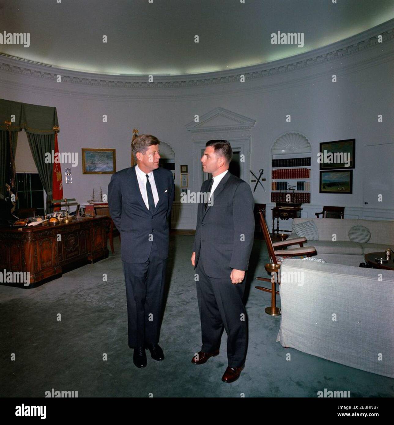 Visit of Secret Service Agent Edward Morey. President John F. Kennedy ...