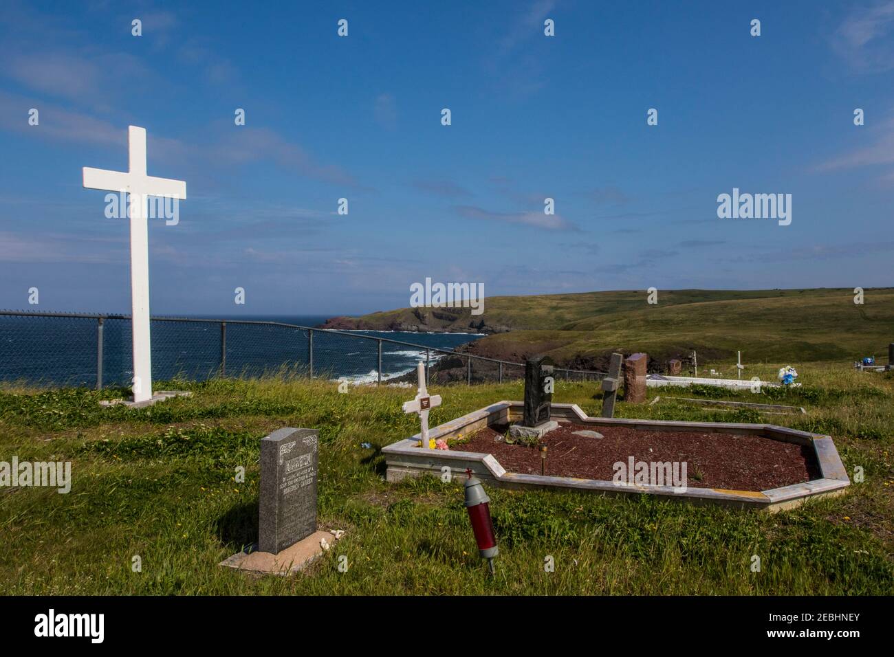 New Cemetery and graves, St. Bride's, Newfoundland, Canada Stock Photo ...