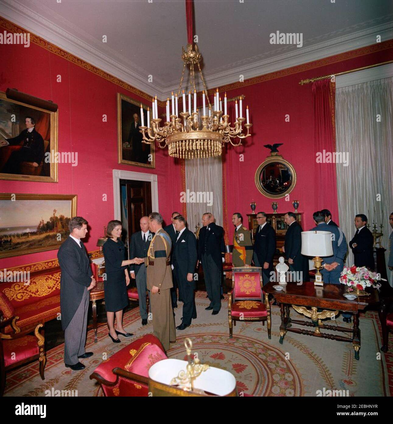 State Funeral of President Kennedy: White House, post funeral Reception ...