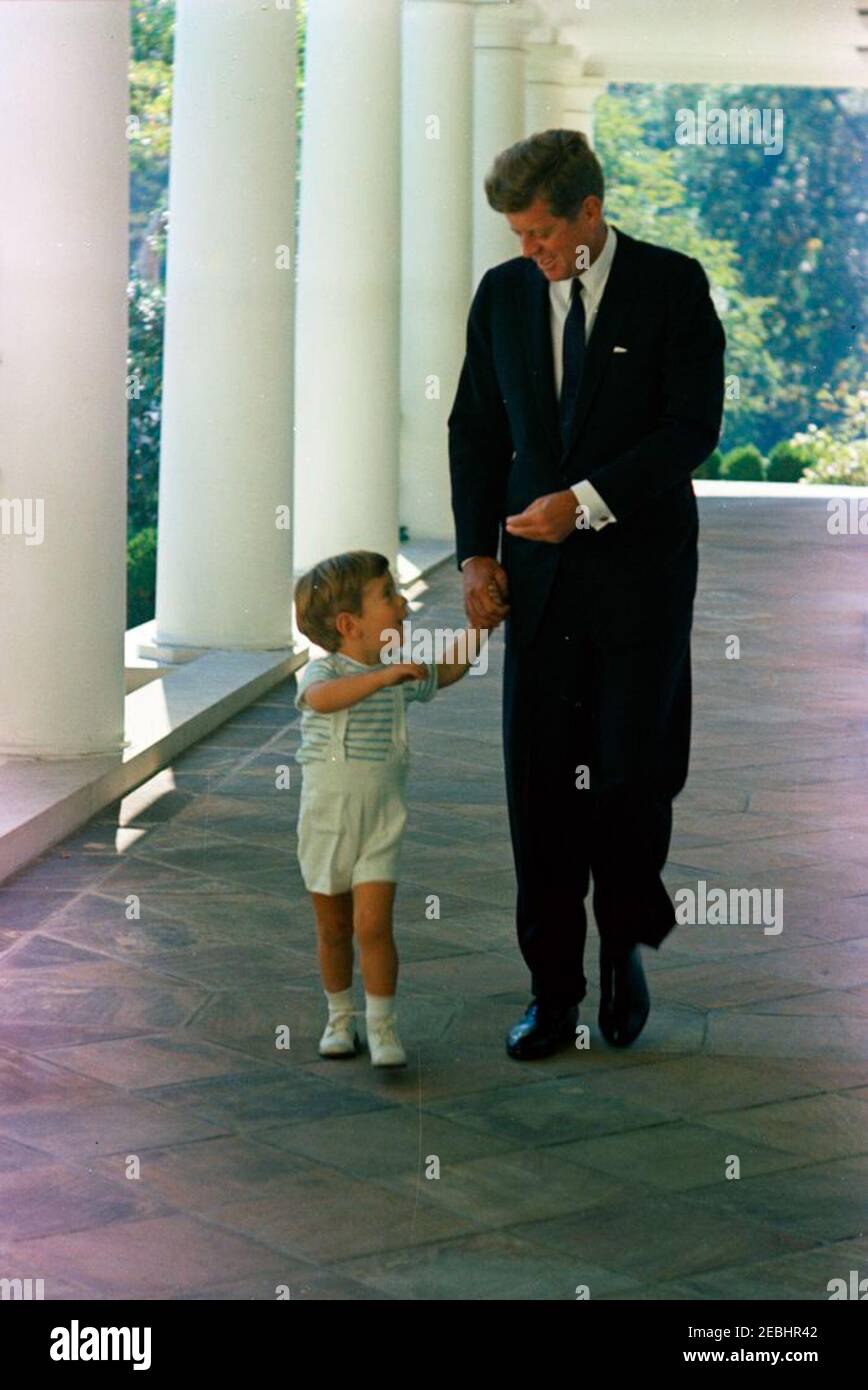 President Kennedy with John F. Kennedy, Jr. (JFK, Jr.). President John ...