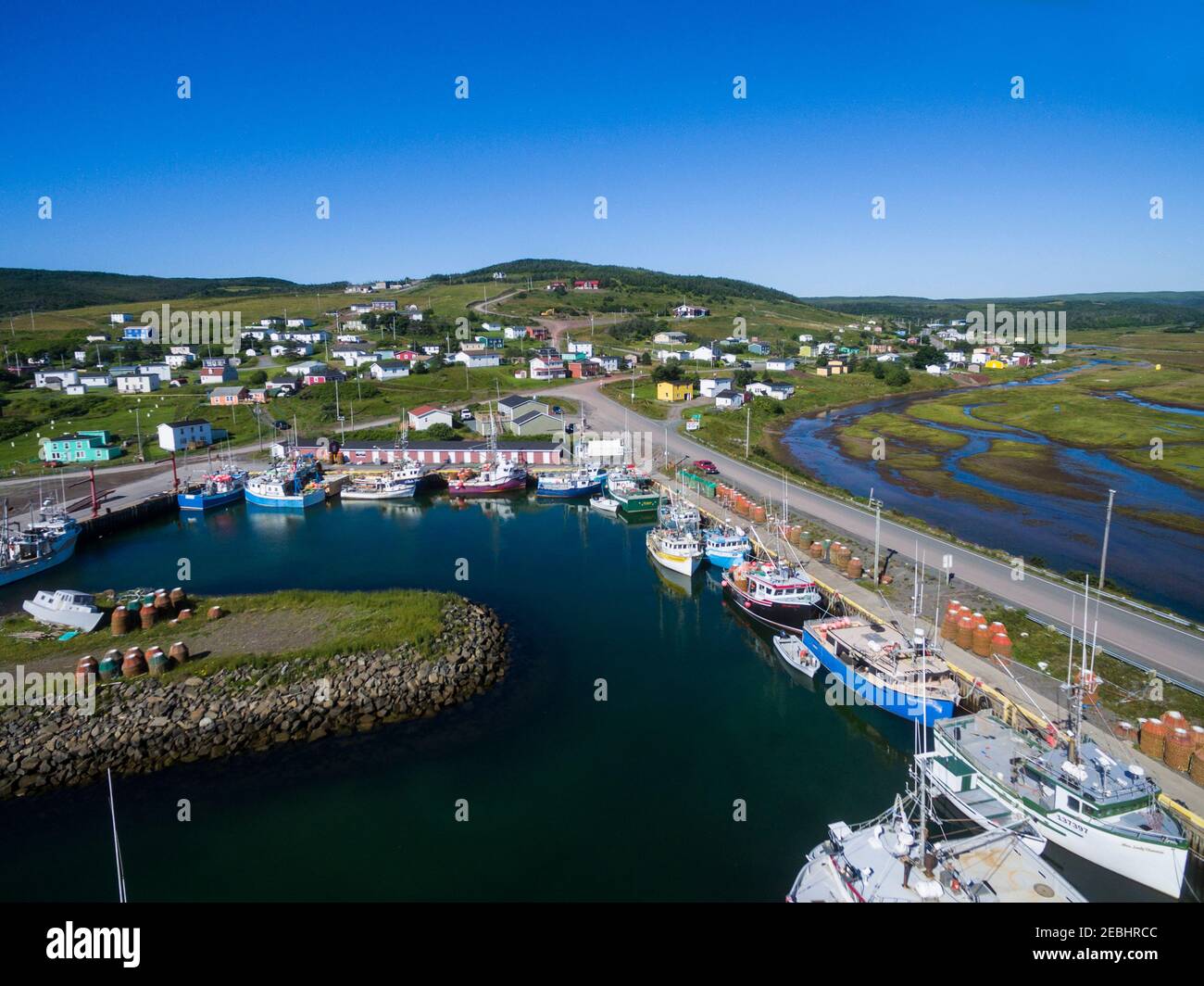 Harbour and fishing boats, Branch, Newfoundland, Canada Stock Photo - Alamy