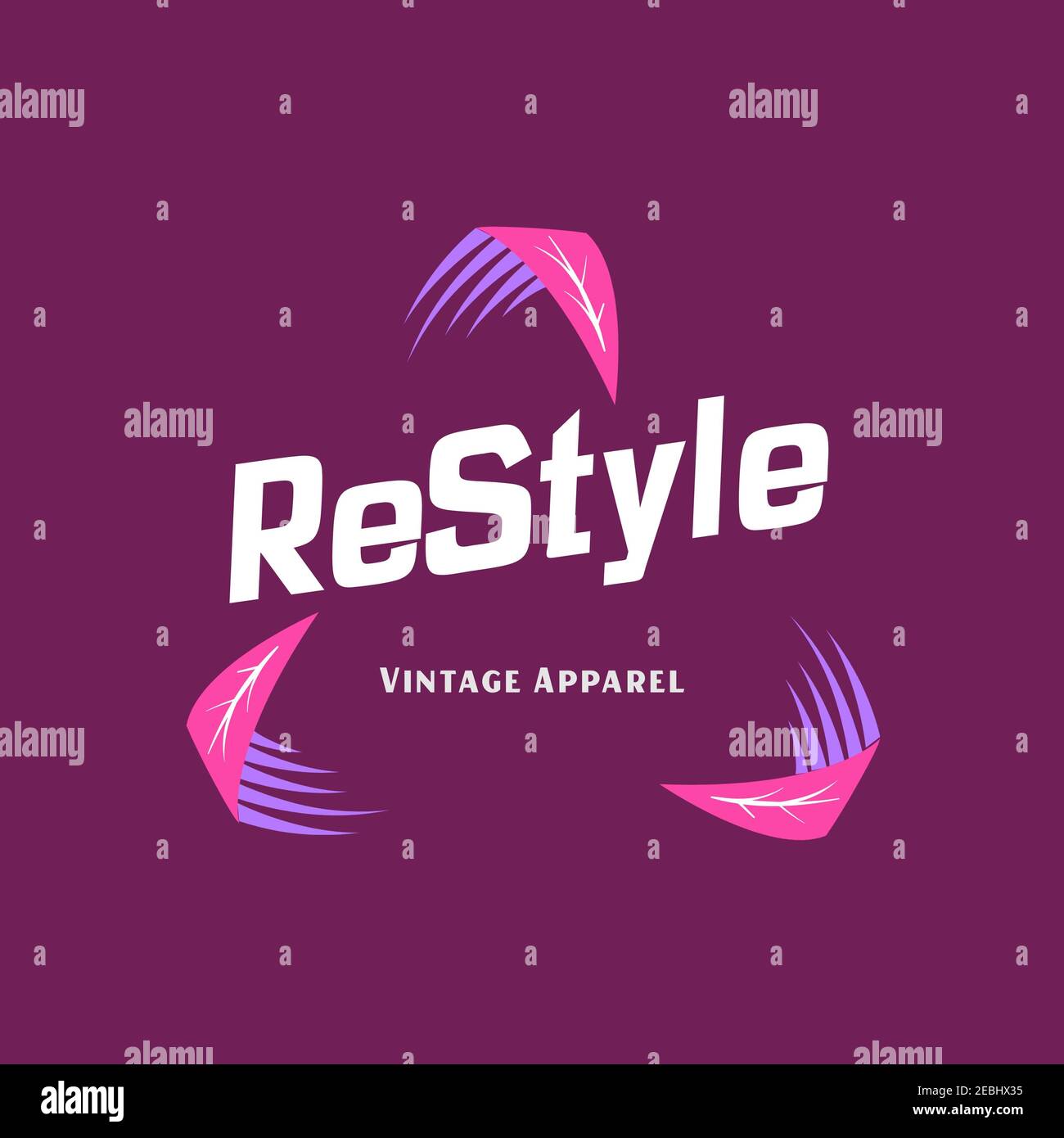 second-hand store logo featuring a recycling theme Stock Photo - Alamy