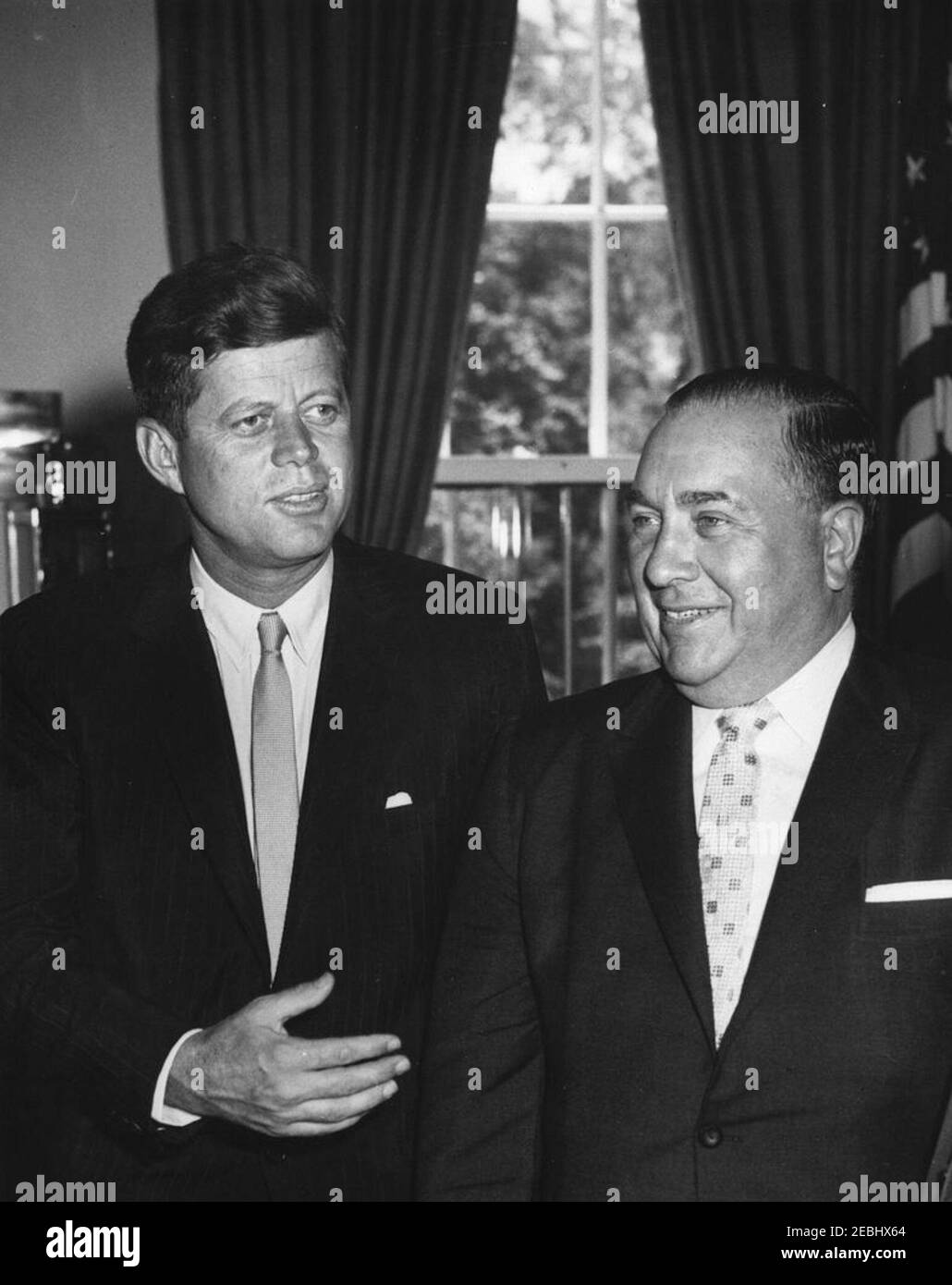 Meeting with Richard Daley, Mayor of Chicago, 12:21PM. President John F ...